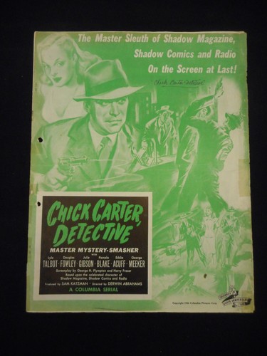 CHICK CARTER DETECTIVE 1947 Serial Pressbook Columbia Lyle Talbot | eBay