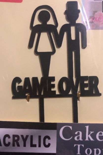 Game Over wedding cake topper gamer wedding | eBay