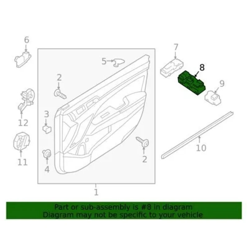 Power Window Glass Elevator Lift Button 93570-F2000 Fits for Hyundai ...