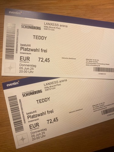 Teddy Teclebrhan Show - 05.06 KÖLN / 2 Tickets | eBay.de