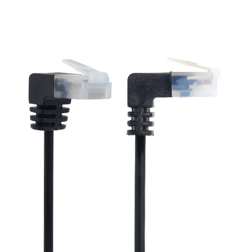 Cablecc Slim Cat6 Ethernet Cable RJ45 Up Angled 25cm UTP Network Cable ...
