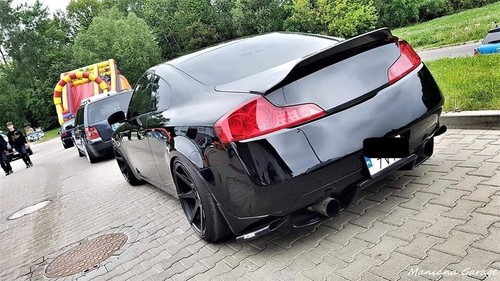 For Infiniti G35 Coupe ducktail boot spoiler + rear bumper diffuser top ...