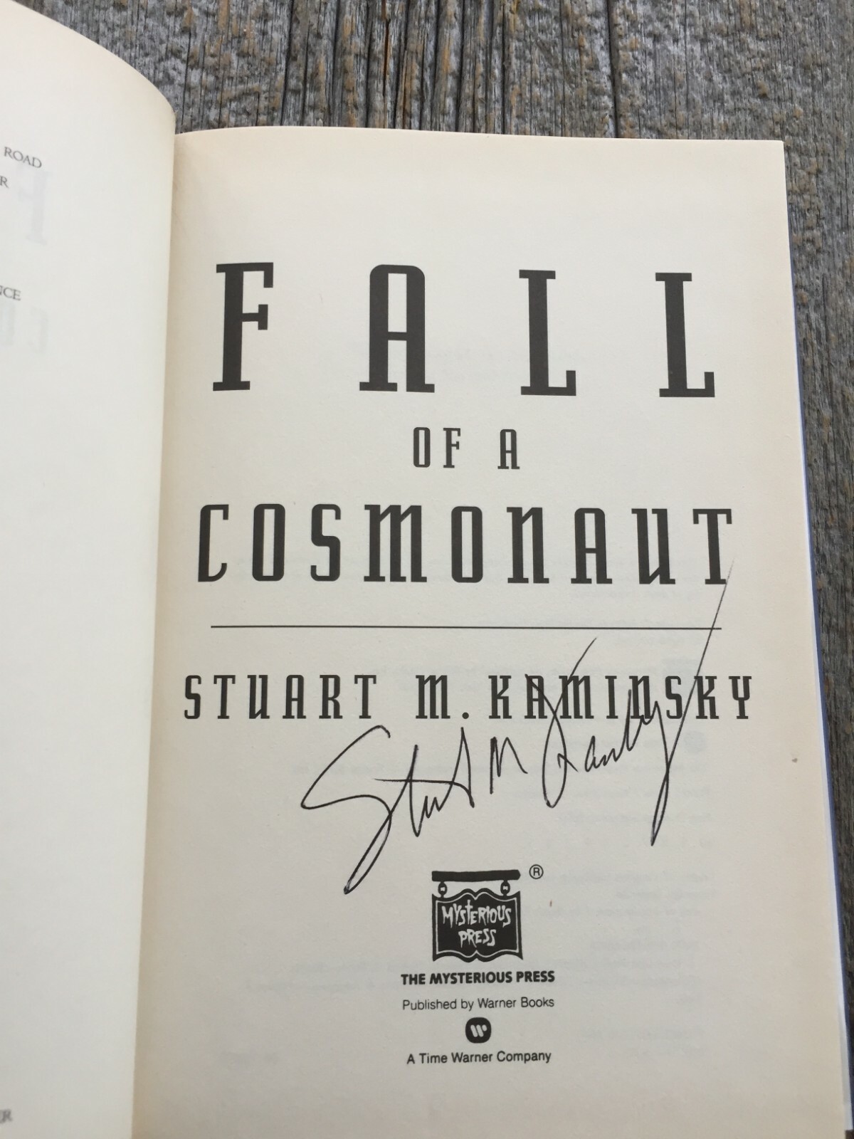 SIGNED & NEW - FALL OF A COSMONAUT by Stuart M. Kaminsky (2000 ...