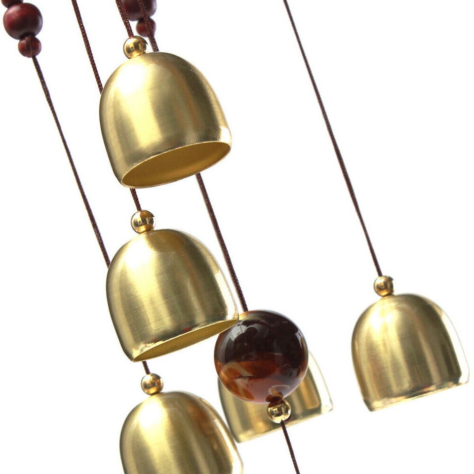 Large Metal Wind Chimes Copper Bells Outdoor Garden Hanging Home ...