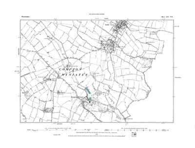 Old Map of Middle Tysoe, Upper Tysoe, Warwickshire -1886 - Repro 54 NE ...