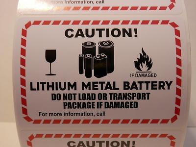 LITHIUM METAL BATTERY 4.25x3 Warning Sticker Label 125/rl | eBay