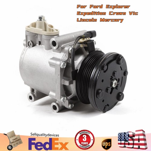A/C Compressor w/ Clutch For Ford Explorer Expedition Crown Vic Lincoln ...