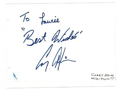 Corey Haim signed autographed album page! AMCo COA 4642 | eBay