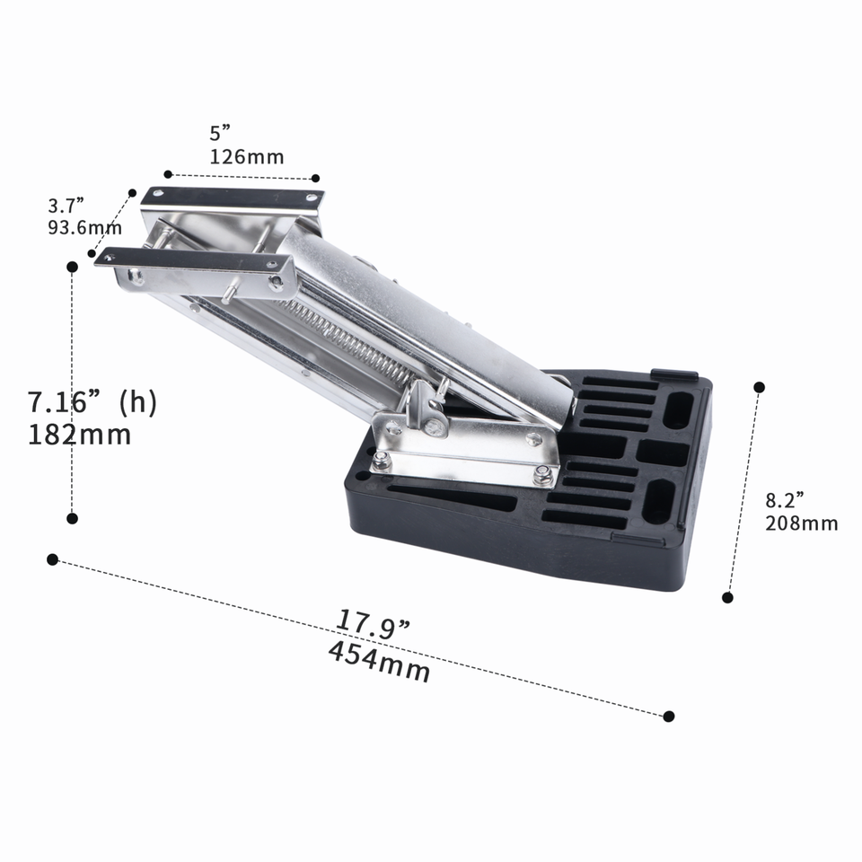 Stainless Steel Outboard Motor Bracket Mount Auxiliary Bracket 2-Stroke ...
