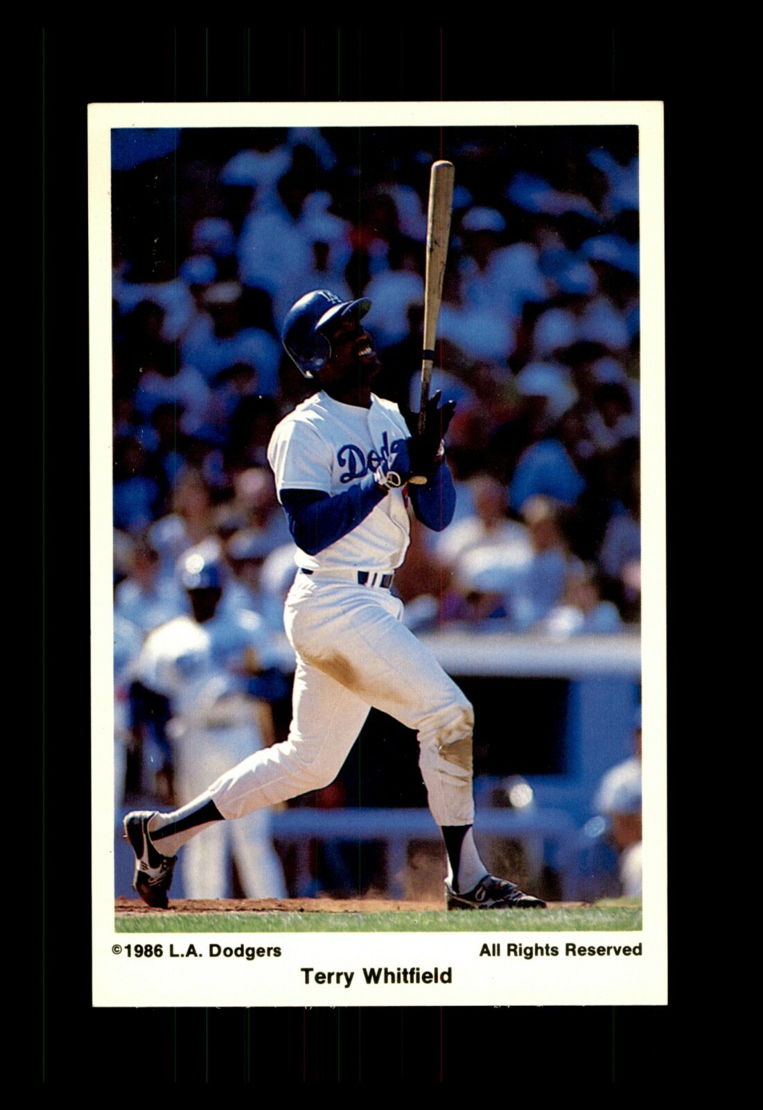 1986 LOS ANGELES DODGERS COCA COLA POSTCARD TERRY WHITFIELD NM-M | eBay