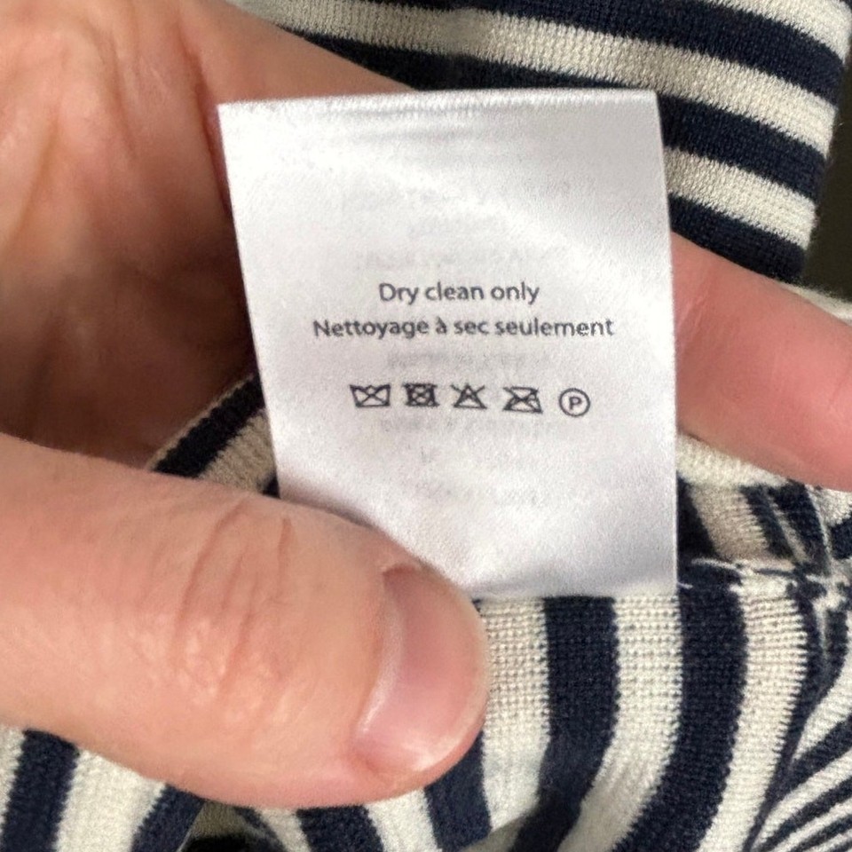 Veronica Beard Raj Striped Merino Wool Polo Sweater XS preppy nautical ...