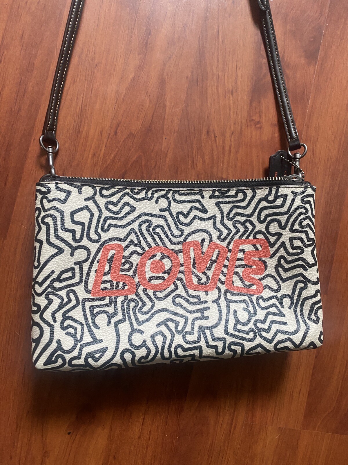 COACH X KEITH HARING CROSSBODY Lyla LOVE PEBBLED LEAT… - Gem