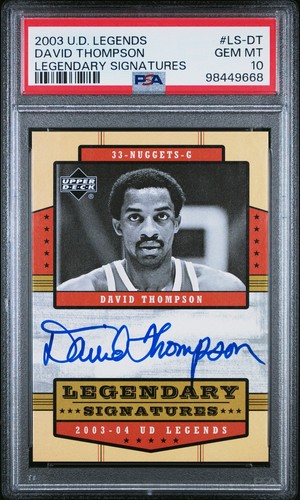 2003 UD LEGENDS LEGEND SIGNATURES #LS-DT DAVID THOMPSON PSA 10 AUTO | eBay