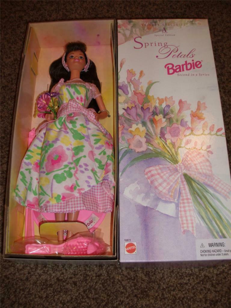 Vintage Barbie Spring Petals 16872 NRFB Outfit 1996 Flower Dress Avon ...