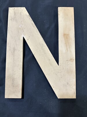 LARGE Vintage Letter "N” Advertising Sign Metal ALUMINUM 8x12” | eBay