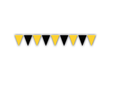 Black & Gold Pennant Flag Banner 30 Feet Long | eBay