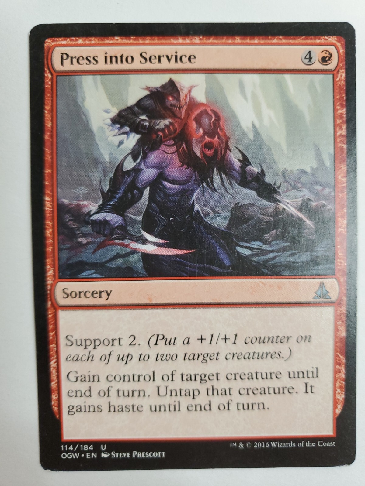 MTG Magic The Gathering Card Press into ServiceSorcery Red Oath of ...