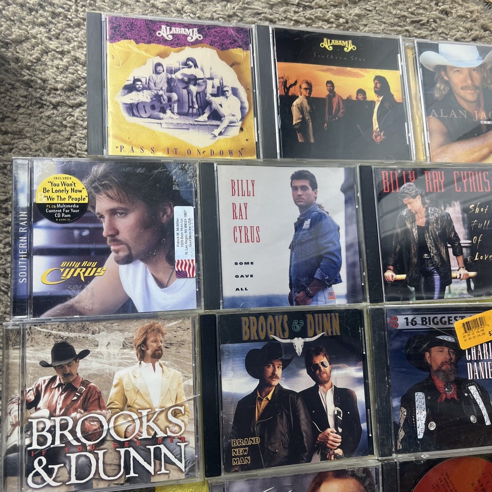 13 Country Cds Alabama Alan Jackson Billy Ray Cyrus Brooks Dunn Charlie ...