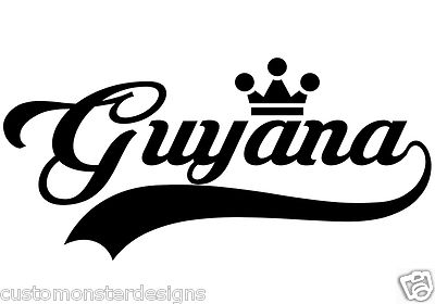 Guyana Sticker... Guyana Vinyl Wall Art Quote Decor Words Decals ...