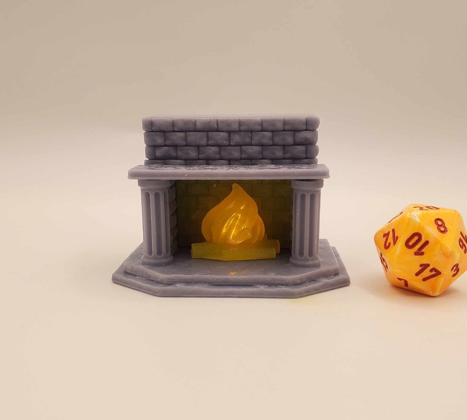 LED Fireplace Terrain Wargames Dungeons & Dragons D&D TTRPG Fantasy DnD ...