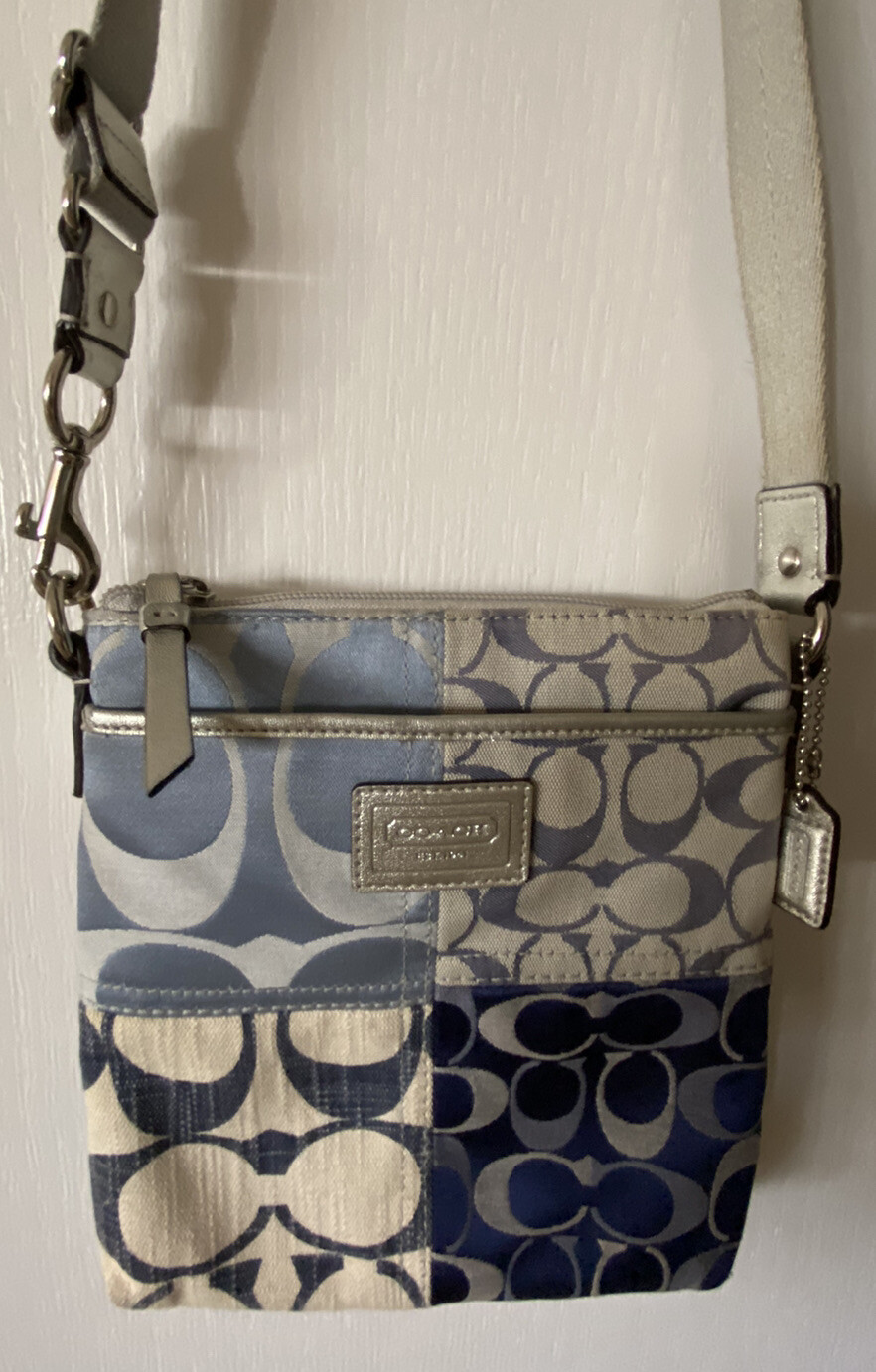 Coach Poppy Signature Denim Patchwork Leather Crossbo… - Gem