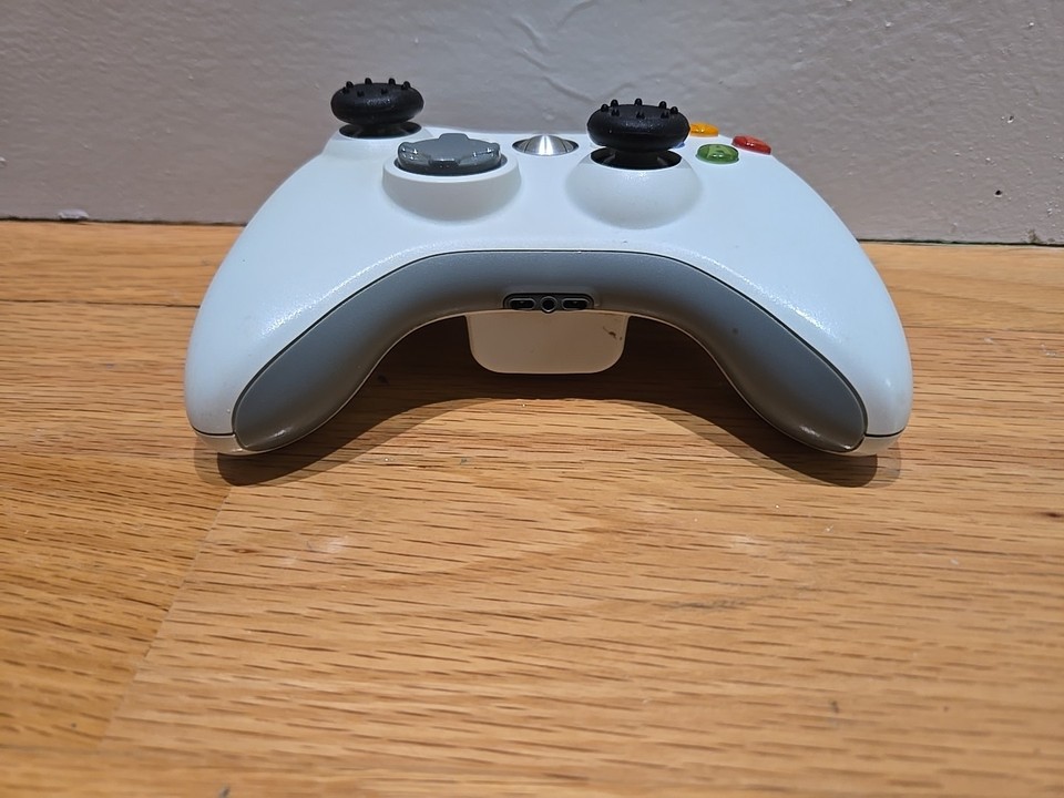 Original Microsoft Xbox 360 Wireless Controller White - New Thumb Pads ...