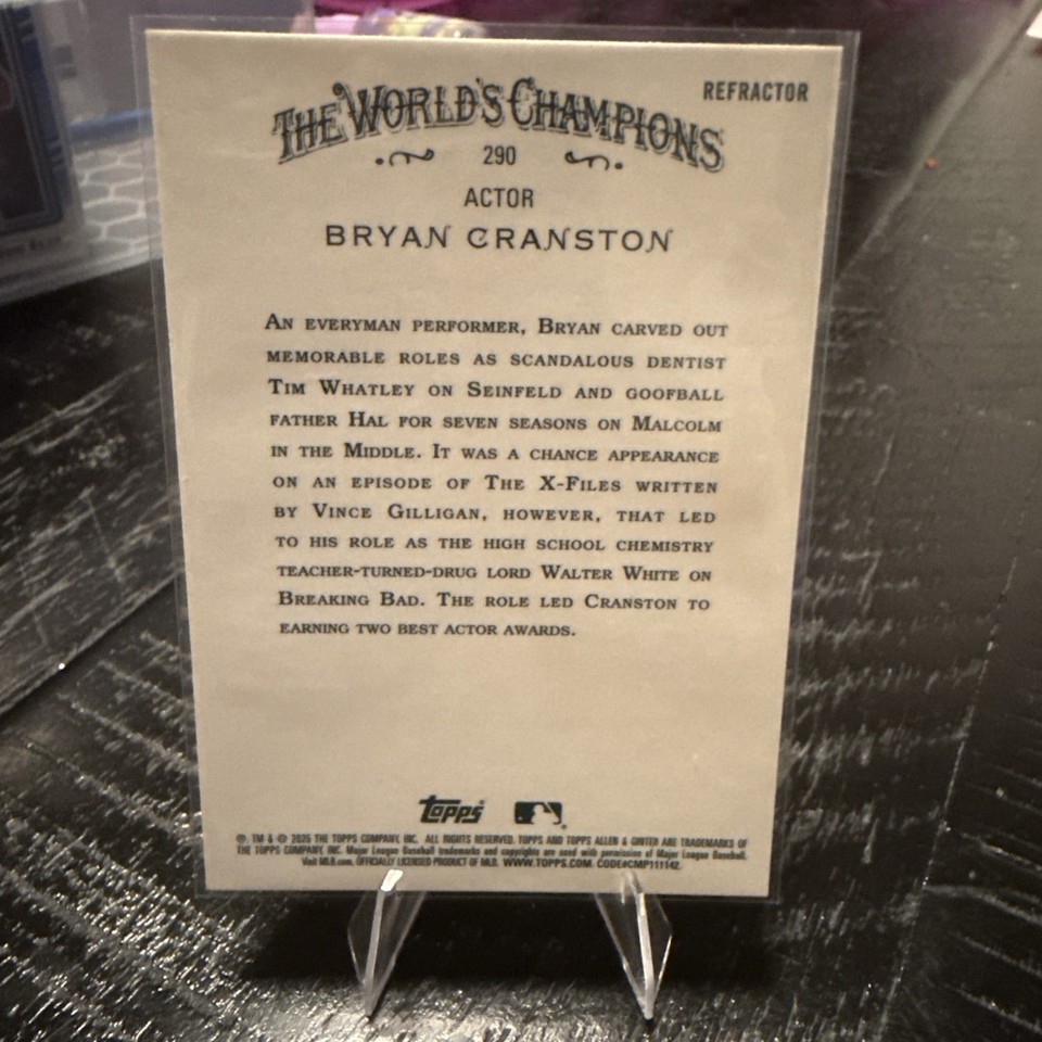 2025 Topps Allen & Ginter Bryan Cranston Chrome Refractor | eBay