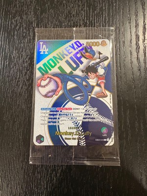 DODGERS X ONE PIECE COLLAB PROMO CARD MONKEY D. LUFFY 07/03/25 OPTCG | eBay
