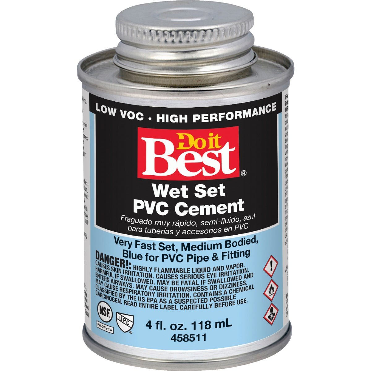 Do it Best 4 Oz. Medium Bodied Blue PVC Cement 18404-24 SIM Supply, Inc ...