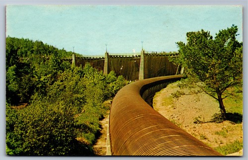 Postcard MI Victoria Dam & Pipe Line Near Ontonagon Michigan V4 | eBay