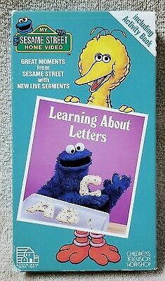 Sesame Street Learning About Letters VHS Video Green Tape 1986 Jim ...