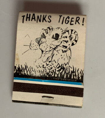 Thanks Tiger Dancing Tiger Rare Vintage Matchbook Unstruck Complete | eBay
