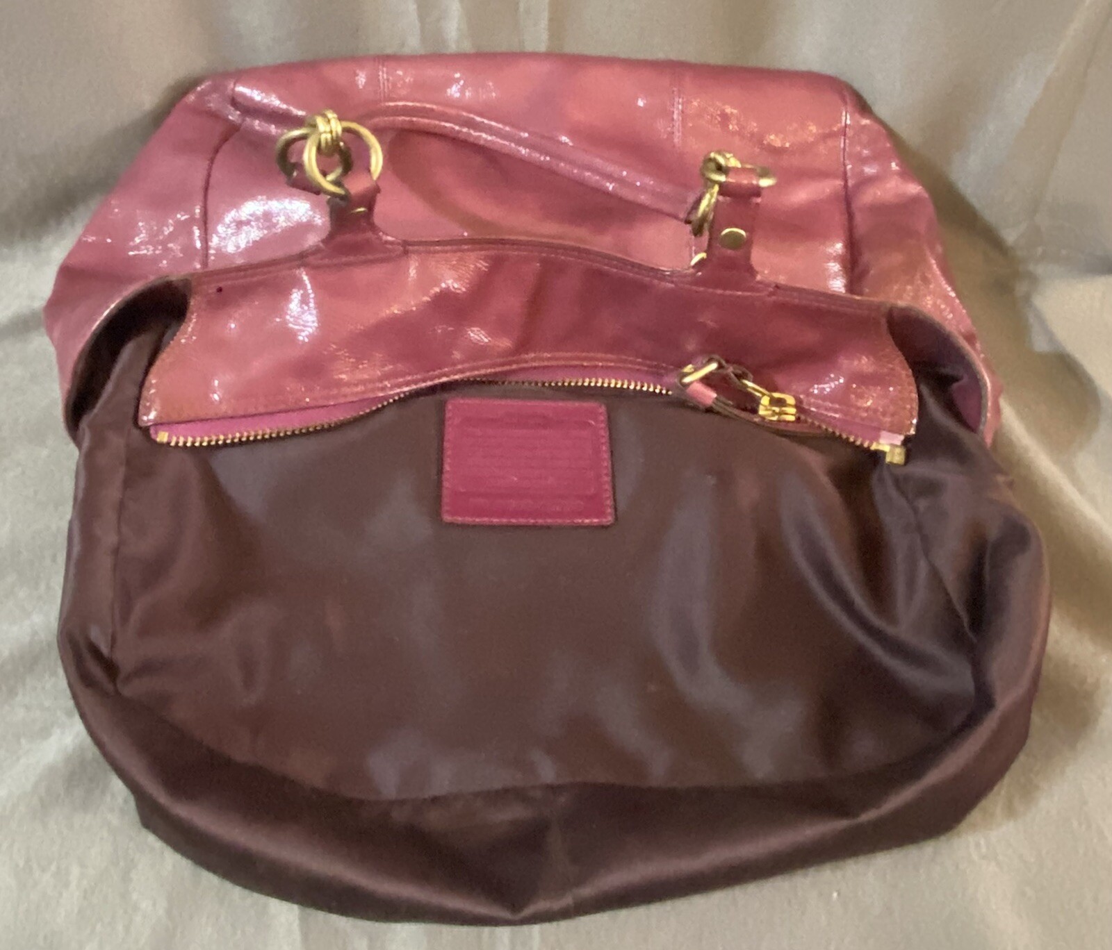 Coach Madison Mia Raspberry Patent Leather Tote Prelo… - Gem
