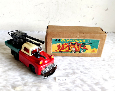 1940s Vintage AA Gun-Truck Tin Toy MT Trademark Japan Rare Unused toy ...
