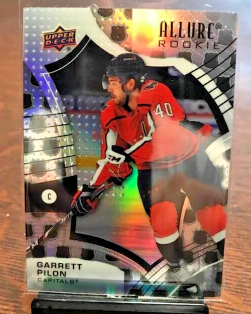 2021-2022 Upper Deck Allure Garrett Pilon RC NHL Shield 2005 Capitals ...