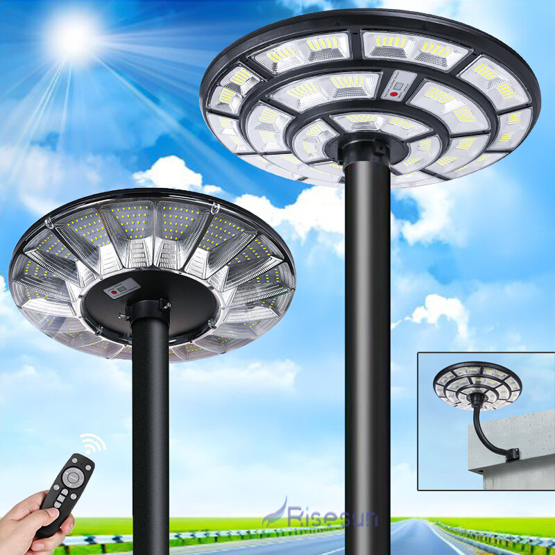 11000W 360° Commercial Bright Solar Street Light LED Outdoor Dusk Dawn ...