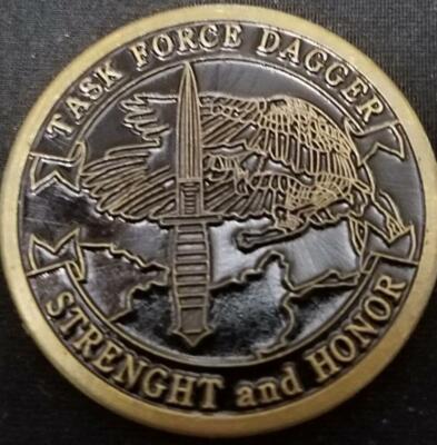 Task Force Dagger TF-Dagger OIF 5th SFG (A) Deployment Challenge Coin ...