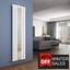 Vertical Designer Mirror Radiator 1800 x 500mm White Oval Column Single ...