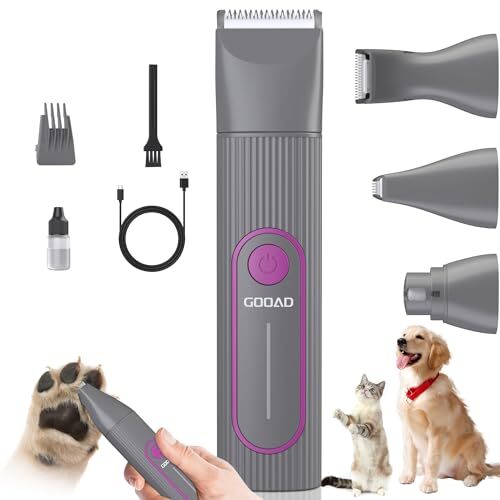 Cat Clippers for Matted Hair, Cat Grooming Kit, Cordless Cat Gray ...