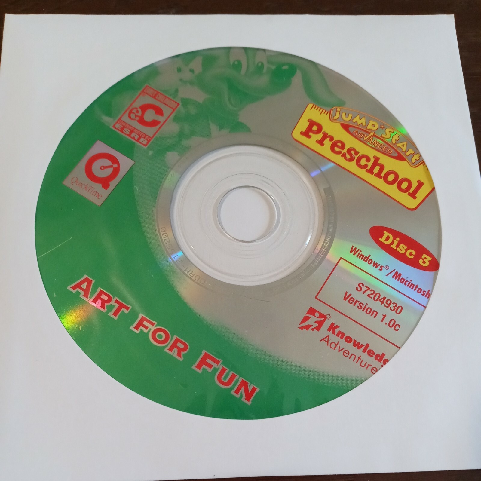 Jumpstart advanced preschool art for fun CD disc 3 | eBay