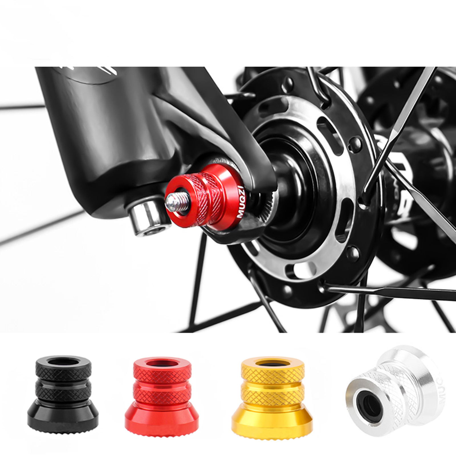 2pcs Bike Bicycle Rear Front Axle Nut Nuts M5 Bike Quick Release Lever ...