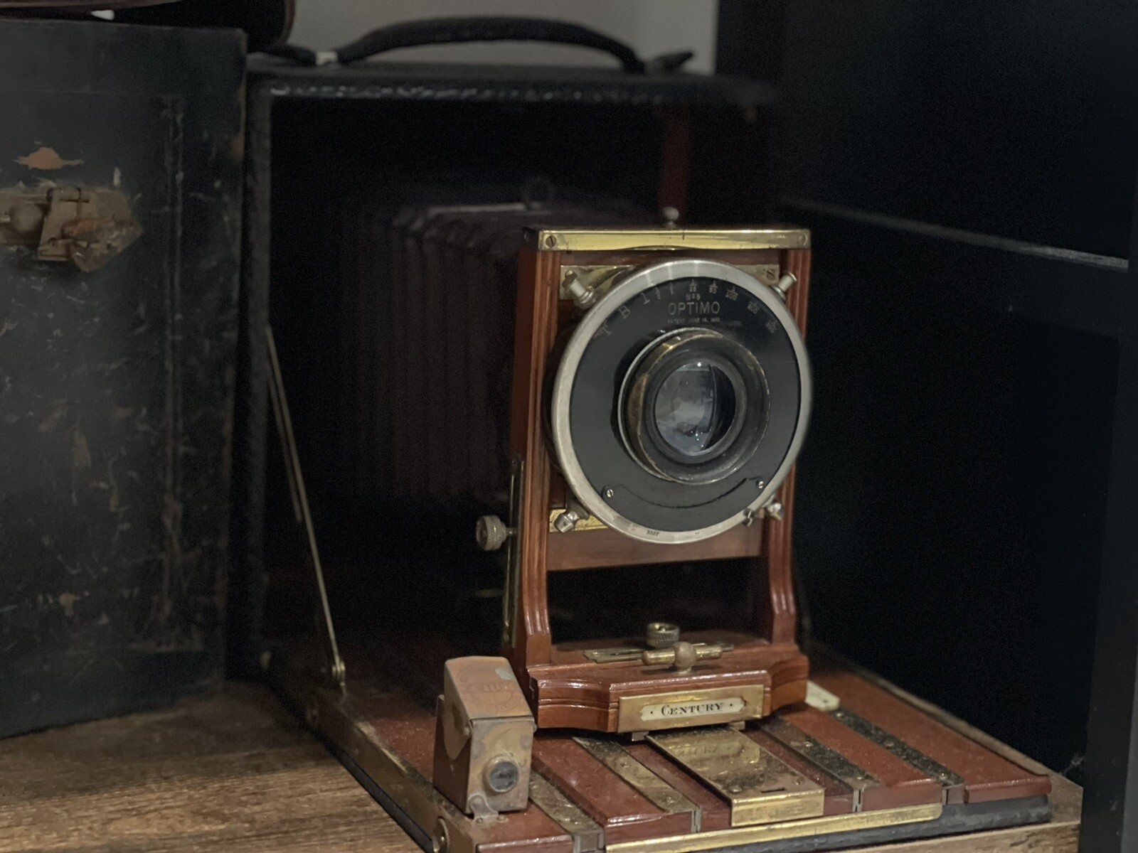 Antique 1900 Century Camera 5 x 7 Mahogany wood Complete Model Case Box ...