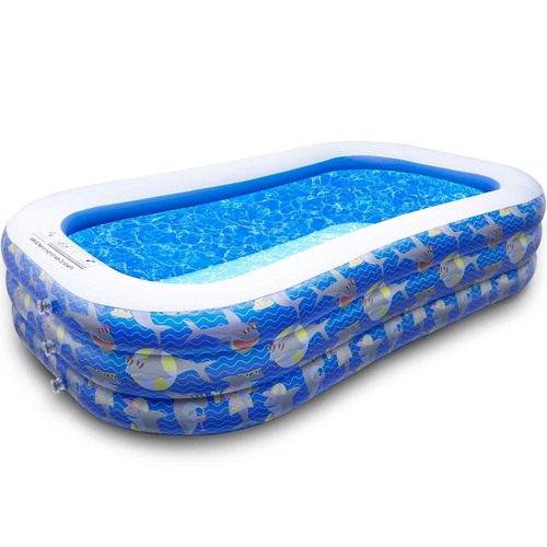 Cute Inflatable Pool for 2 Adults and 3 Kids, Sturdy & Thickened ...
