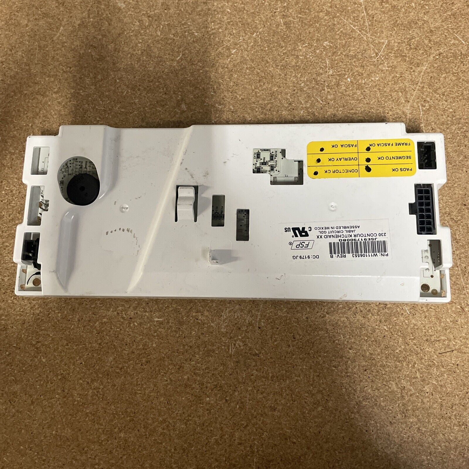 KitchenAid KRMF706ESS01 Refrigerator Dispenser Control Board W11106553 ...