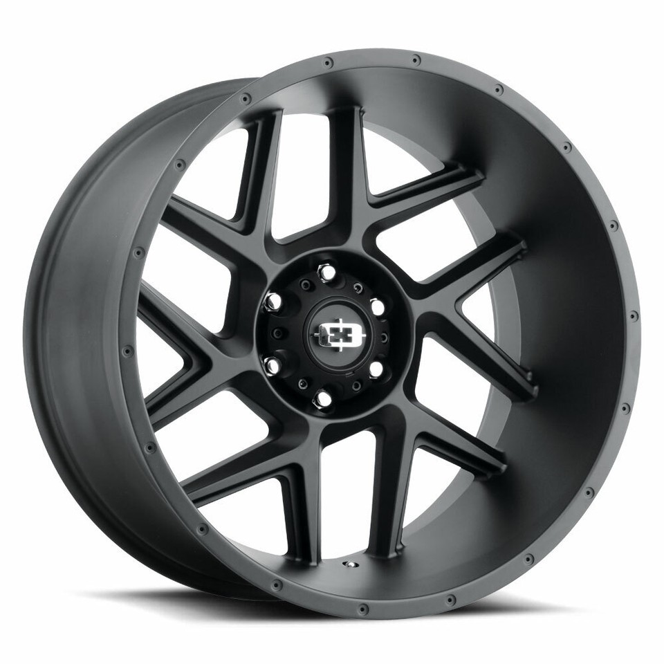Set 4 22" Vision Off-Road 360 Sliver Satin Black Wheels 22x12 5x5.5 ...