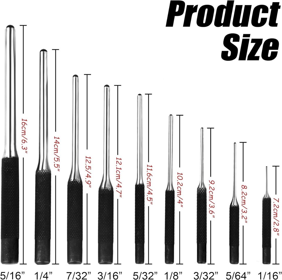 Roll Pin Punch Set 12pcs Gunsmithing Punch Removing Repair Tools ...