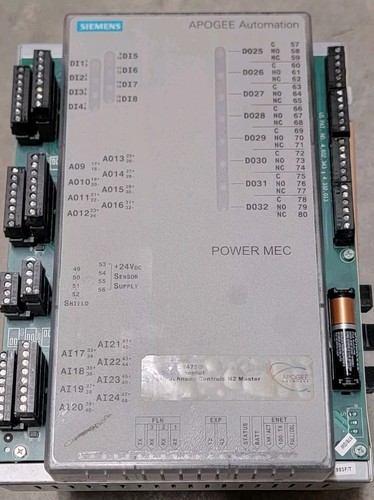 SIEMENS APOGEE AUTOMATION 549-628 MEC1200 EF MODULE EQUIPMENT ...
