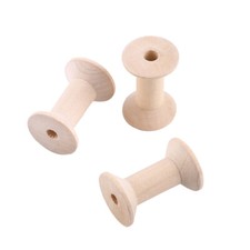 10pcs Wooden Empty Thread Spools Natural Color 29mm X23mm for sale ...