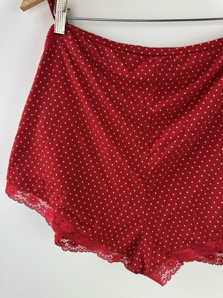 Victoria's Secret Stretch Modal Lace Back Cami Shorts Set Red Pink ...