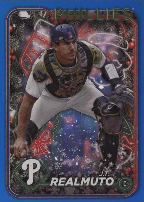 2024 Topps Holiday - J.T. Realmuto #H163 Blue Metallic Glitter for sale ...